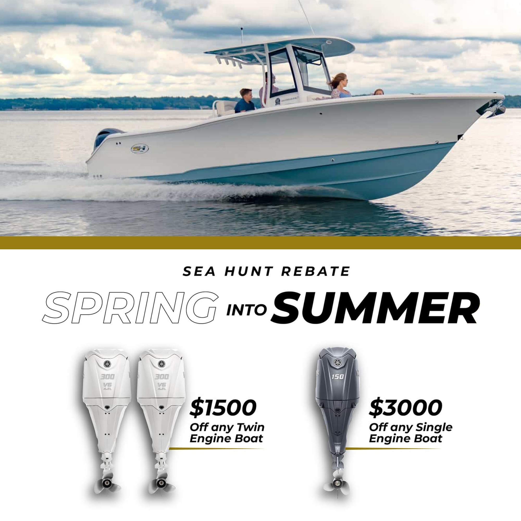 Claim $3,000 more in savings on a new Sea Hunt